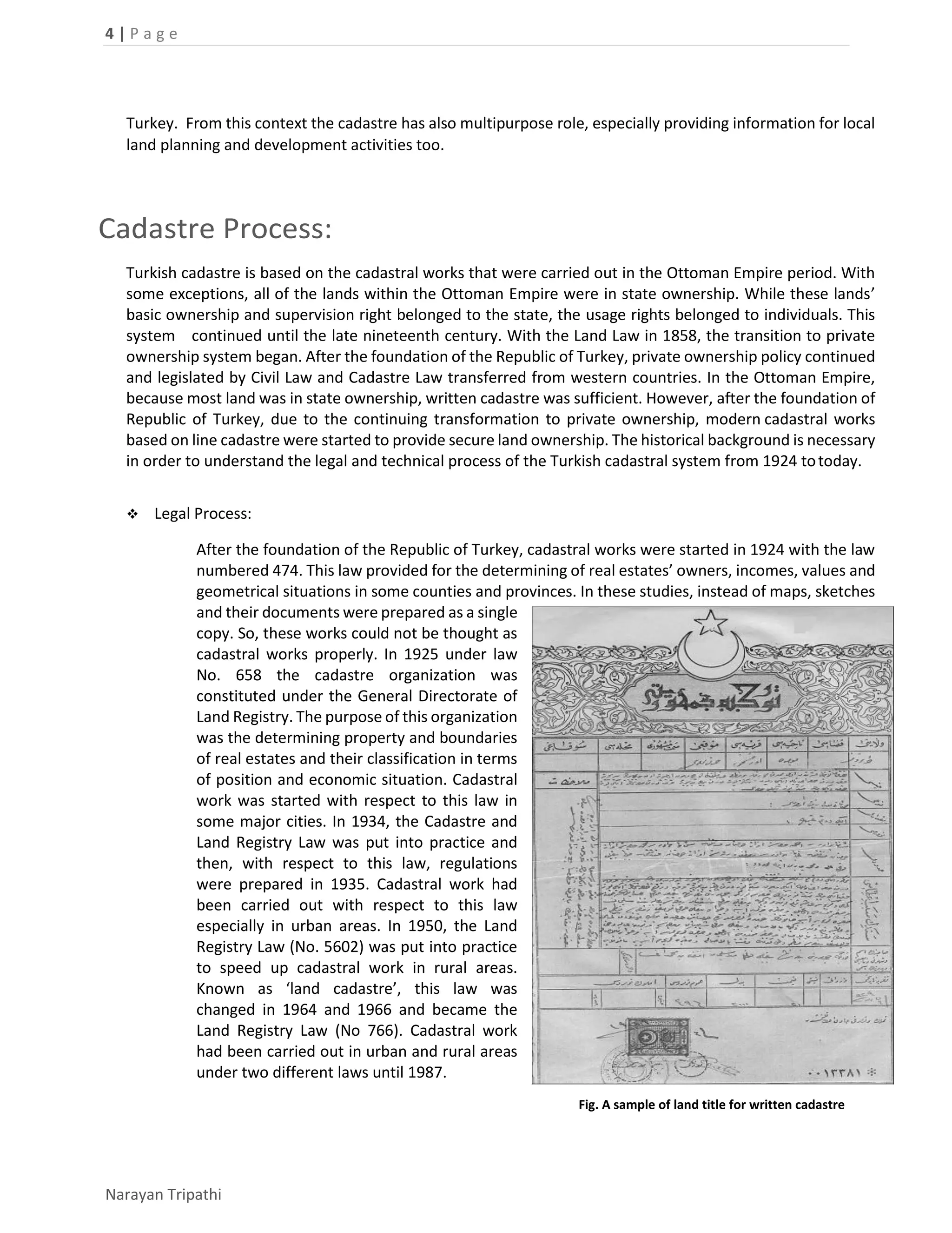 Turkish cadastral system | PDF