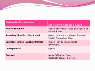Turkish education system | PPTX