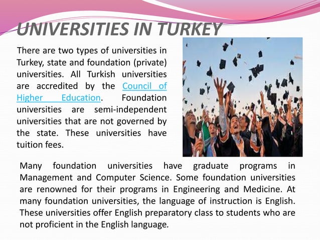 Turkish education system | PPTX | Postgraduate Education | College ...