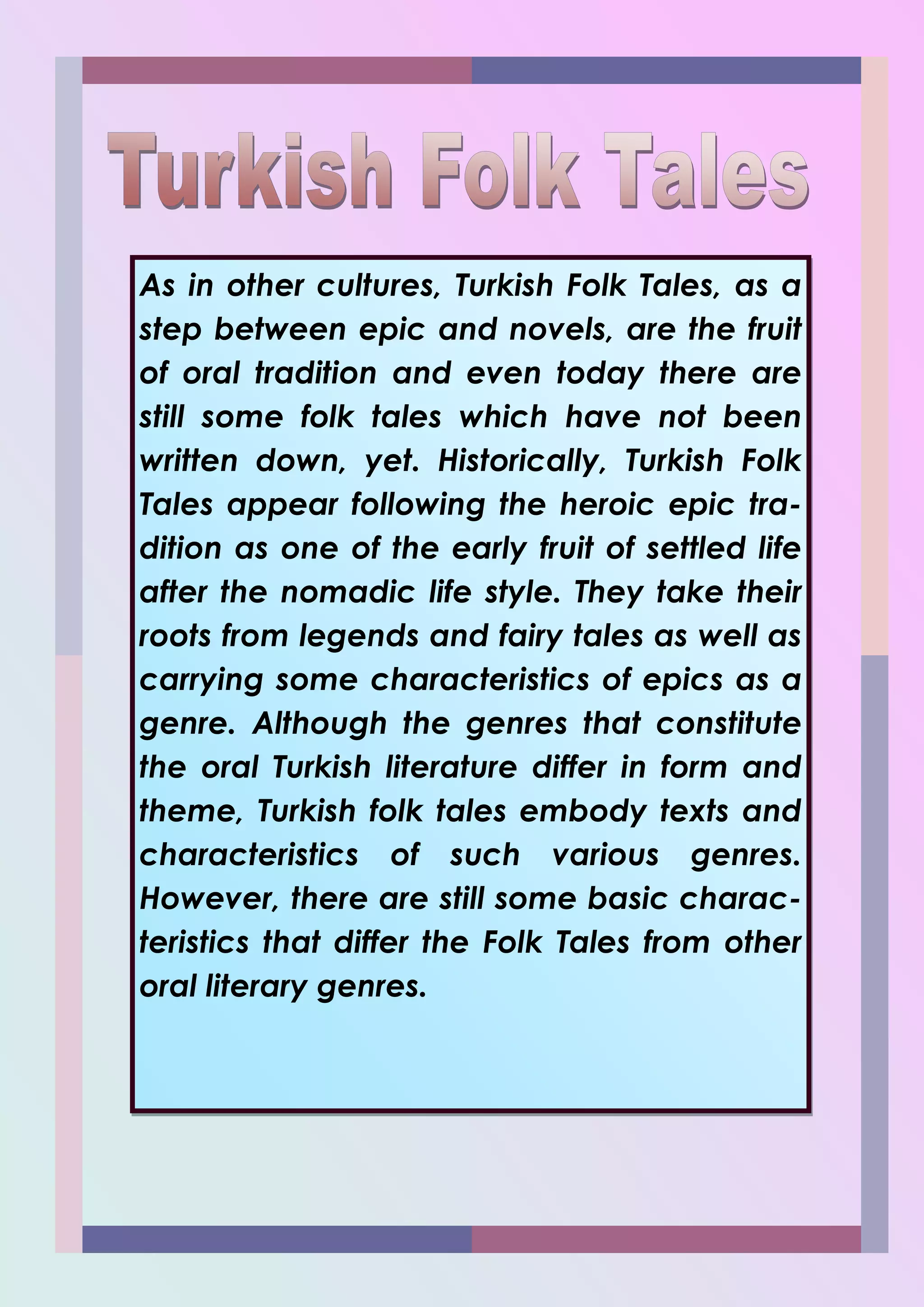 Turkish Folk Tales | PDF