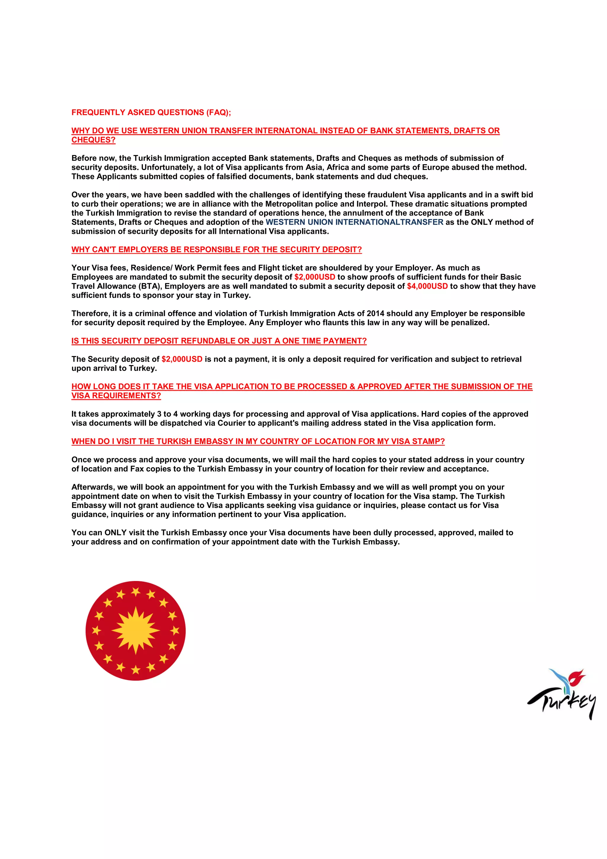 Turkish immigration requirements | PDF