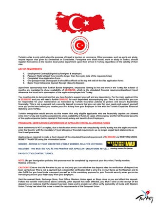 Turkish immigration requirements | PDF