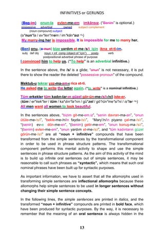 Turkish infinitives and english gerunds or infinitives | PDF | Birds | Pets