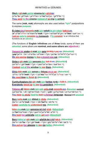 Turkish infinitives and english gerunds or infinitives | PDF | Birds | Pets