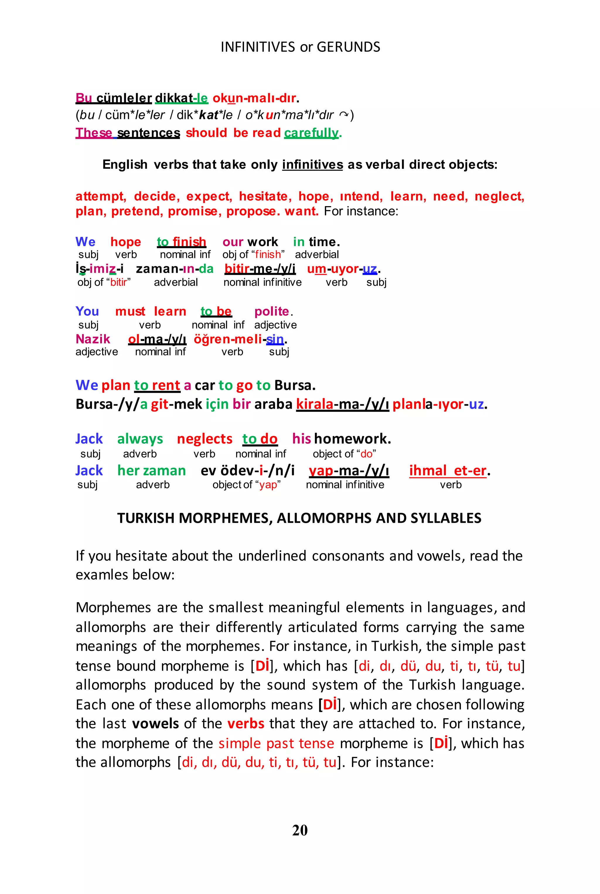 Turkish infinitives and english gerunds or infinitives (2) | DOCX
