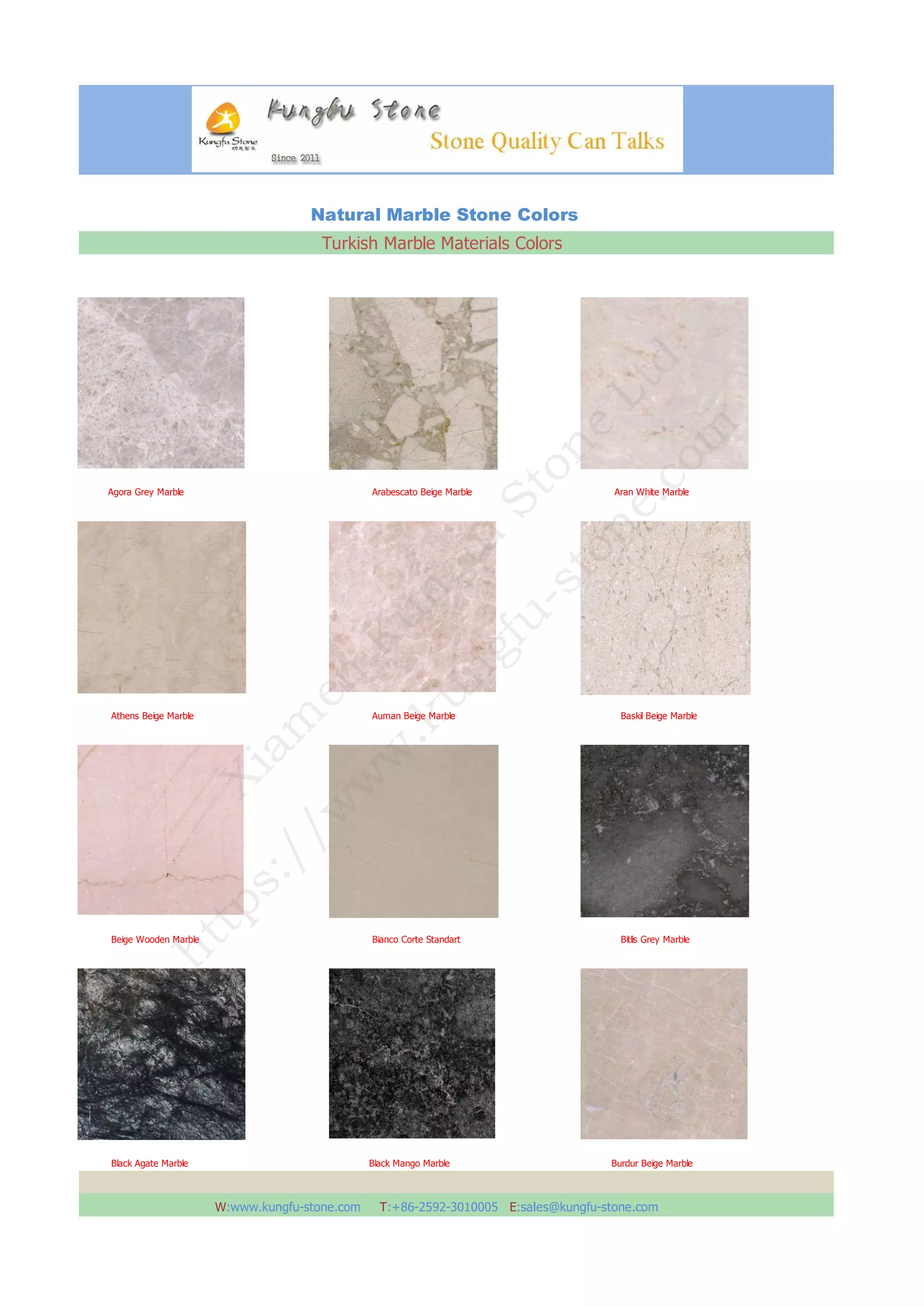Turkish marble colors catalog from China | PDF