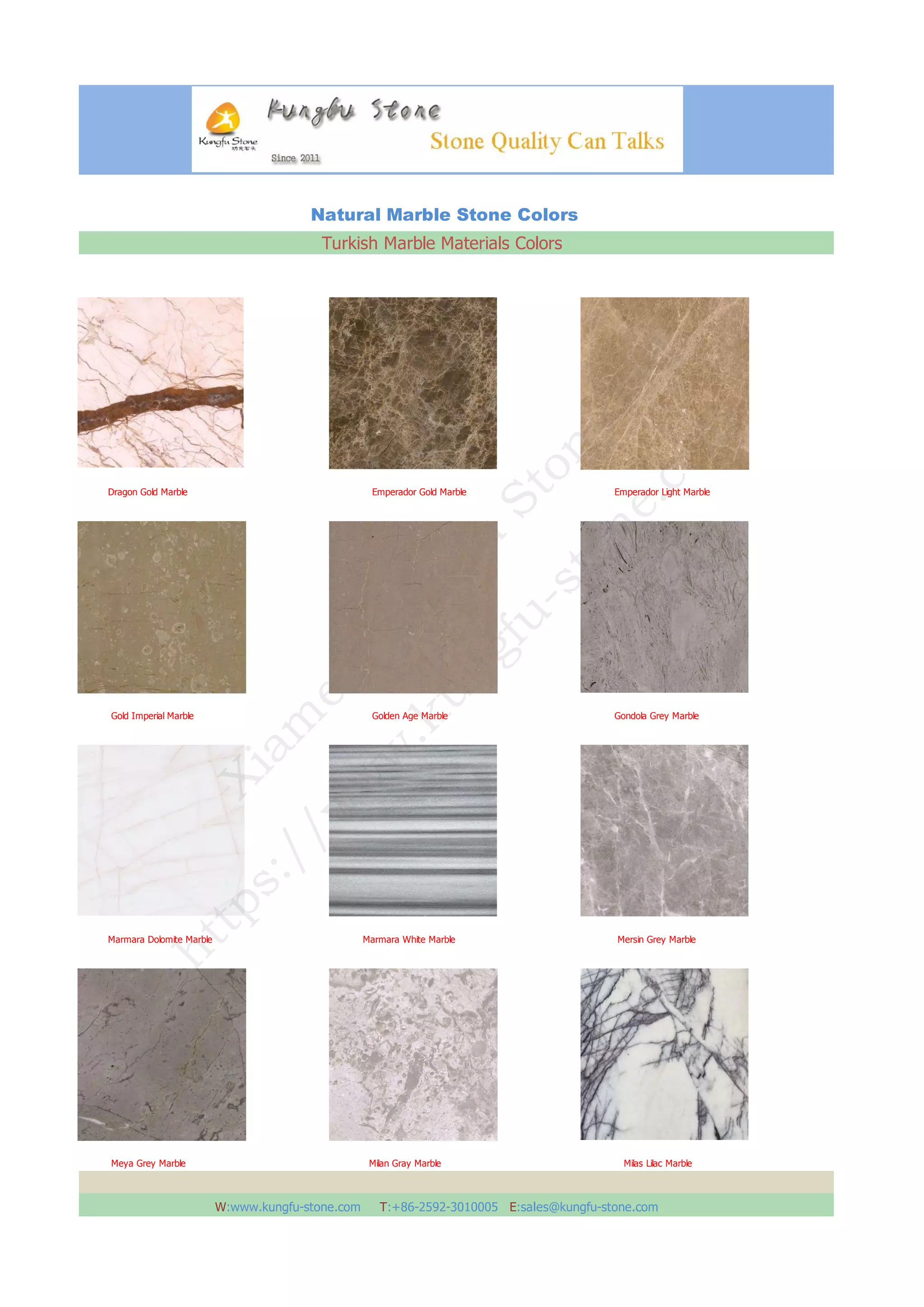 Turkish marble colors catalog from China | PDF