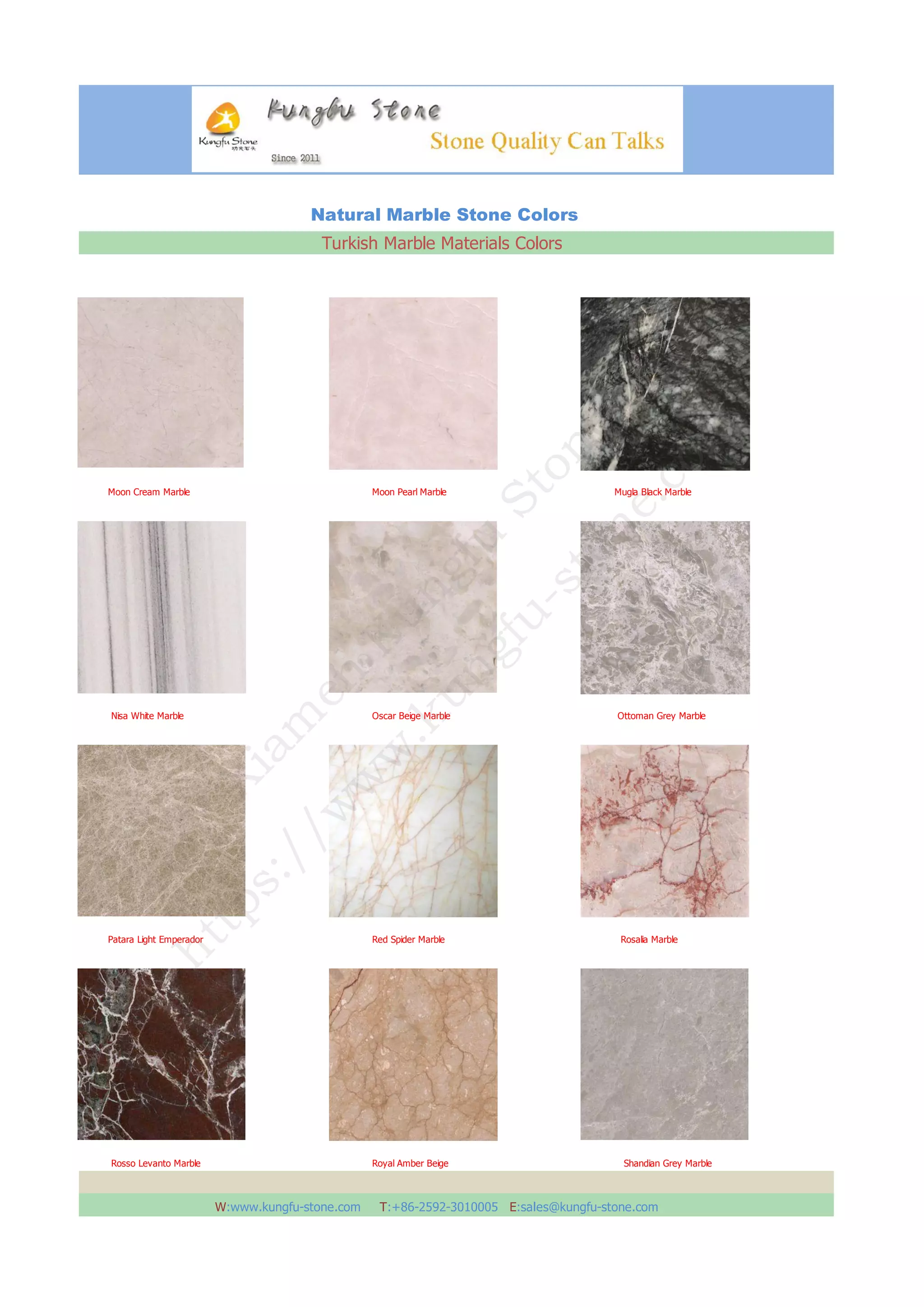 Turkish marble colors catalog from China | PDF