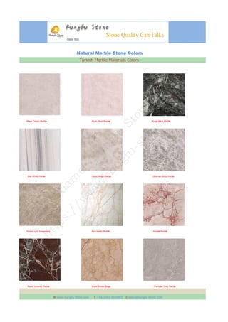 Turkish marble colors catalog from China | PDF