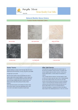 Turkish marble colors catalog from China | PDF
