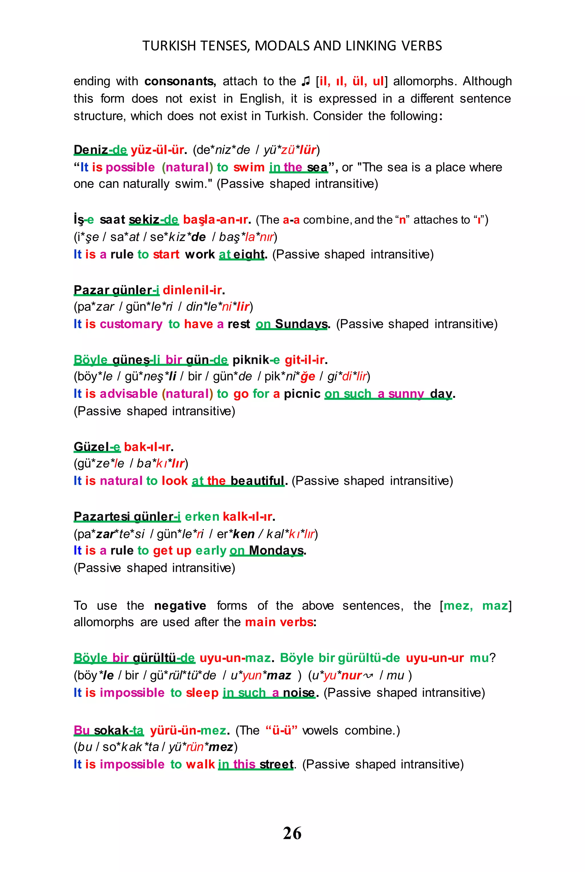 Turkish tenses, modals , linking verbs and their english equivalents ...