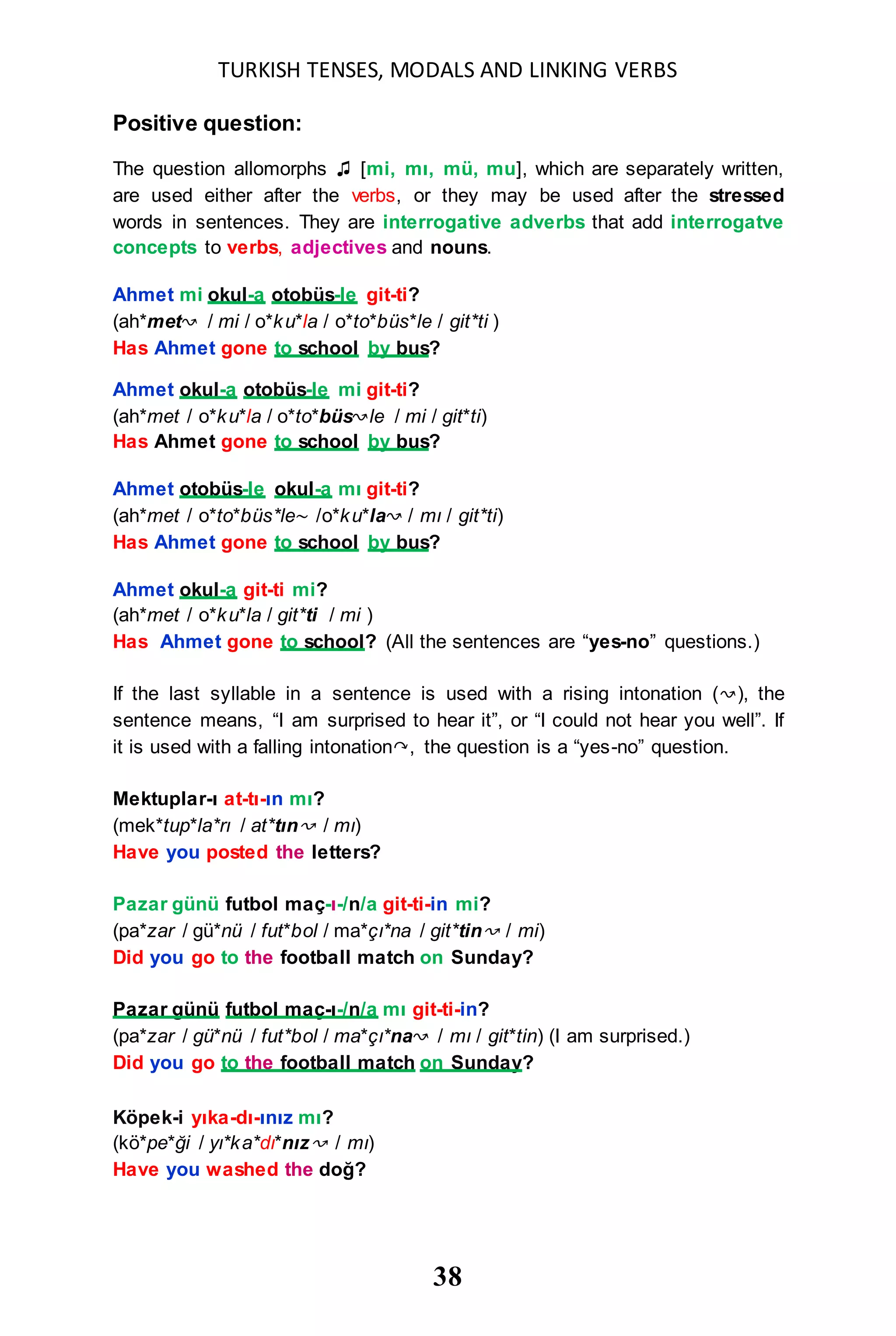 Turkish tenses, modals , linking verbs and their english equivalents ...