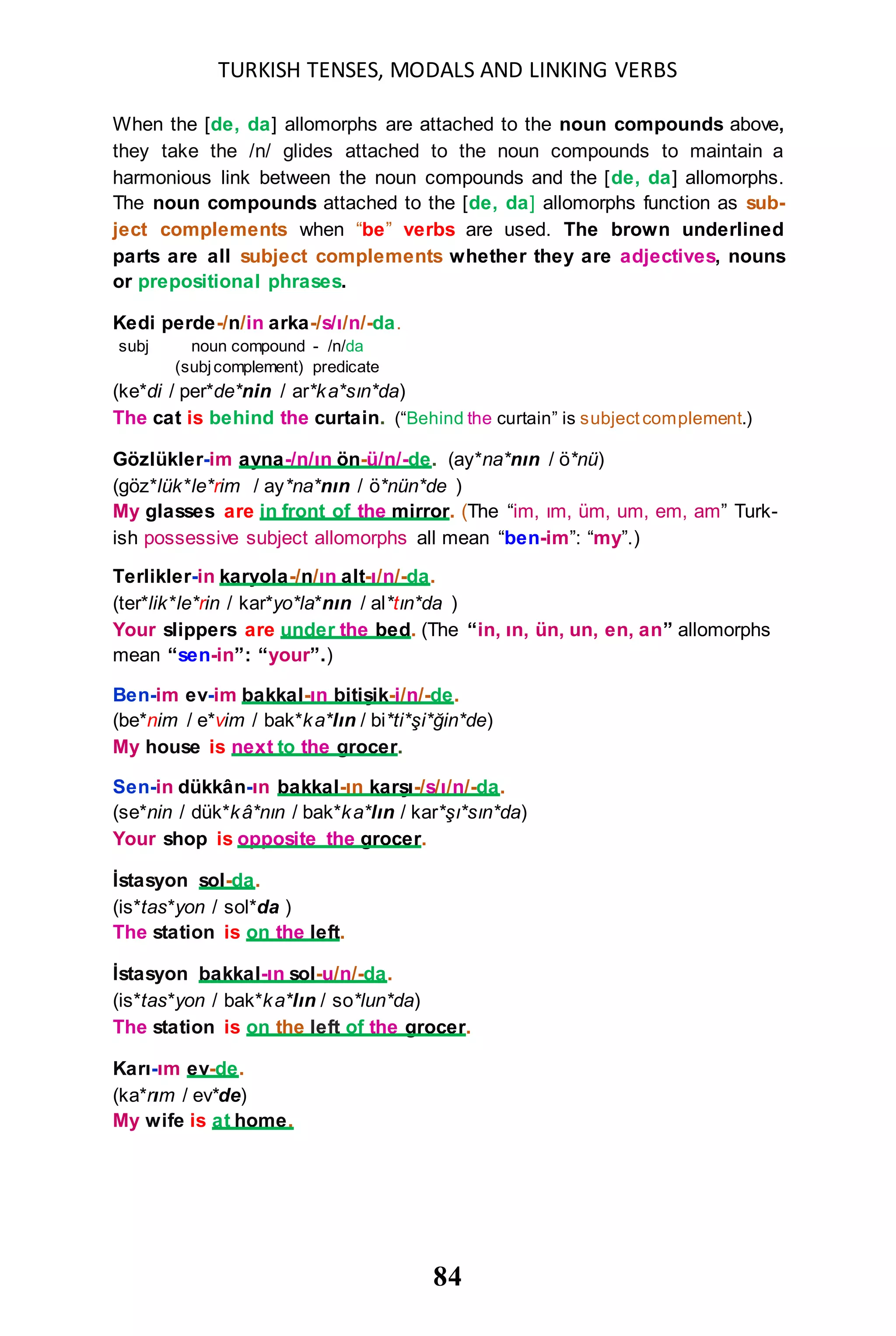 Turkish tenses, modals , linking verbs and their english equivalents ...