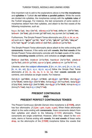 Turkish tenses, modals, linking verbs and their english equivalents ...
