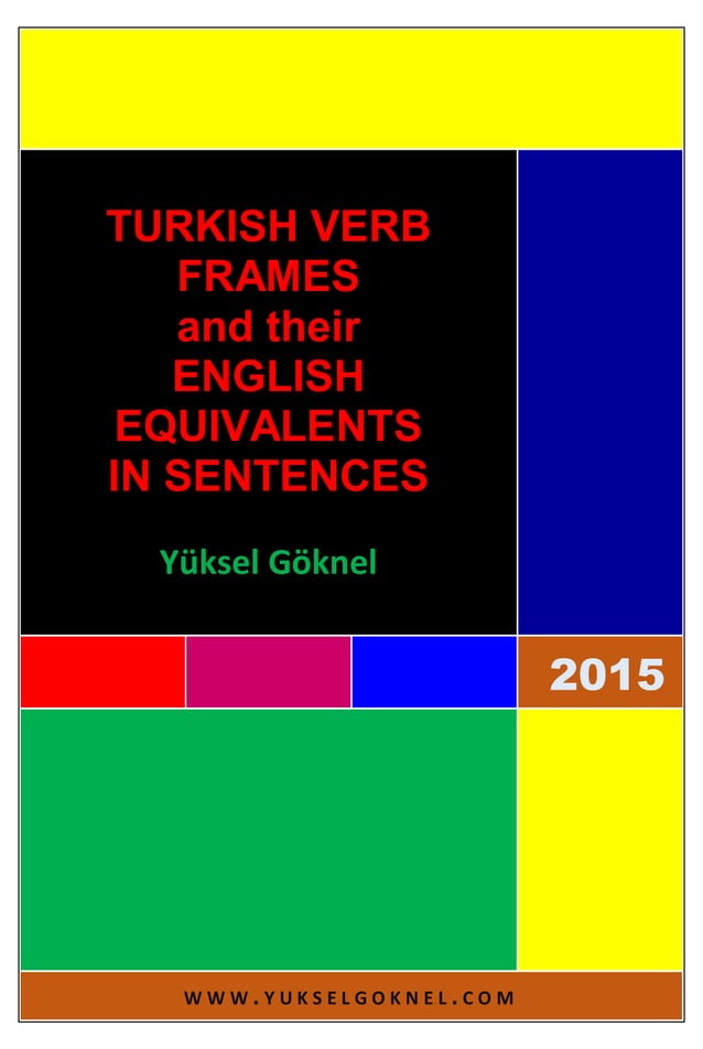 Turkish verb frames and their english equivalents in sentences | PDF
