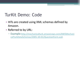TurKit: Tools for Iterative Tasks on Mechanical Turk [Little, et al ...