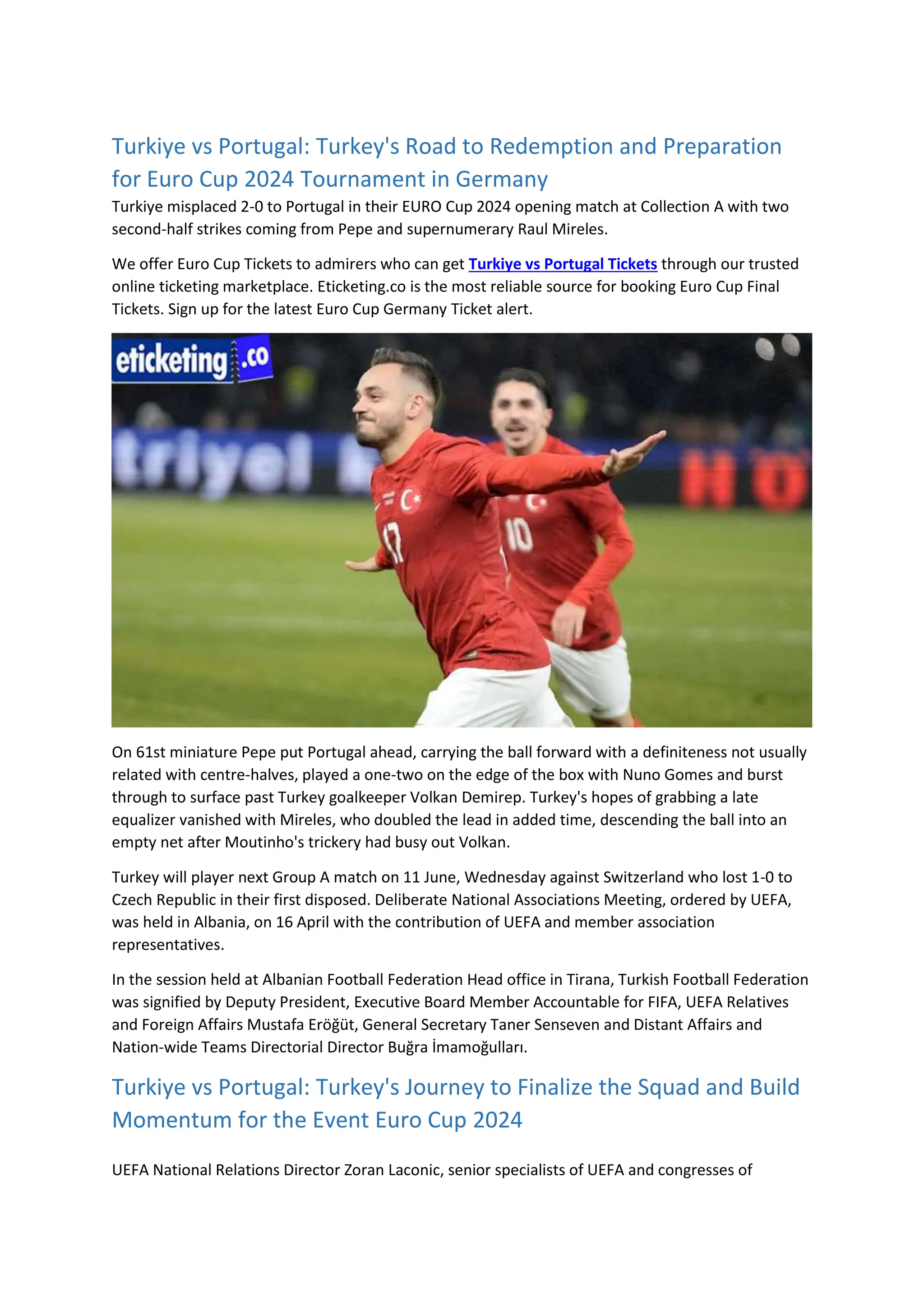 Turkiye vs Portugal Turkey's Road to Redemption and Preparation for ...