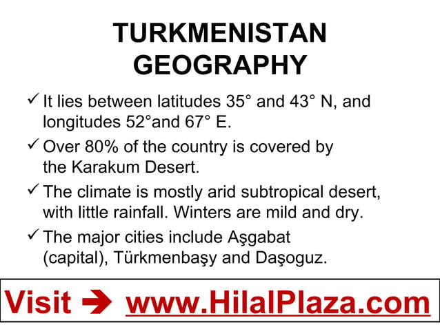 Turkmenistan | PPT | Islam | Religion & Spirituality