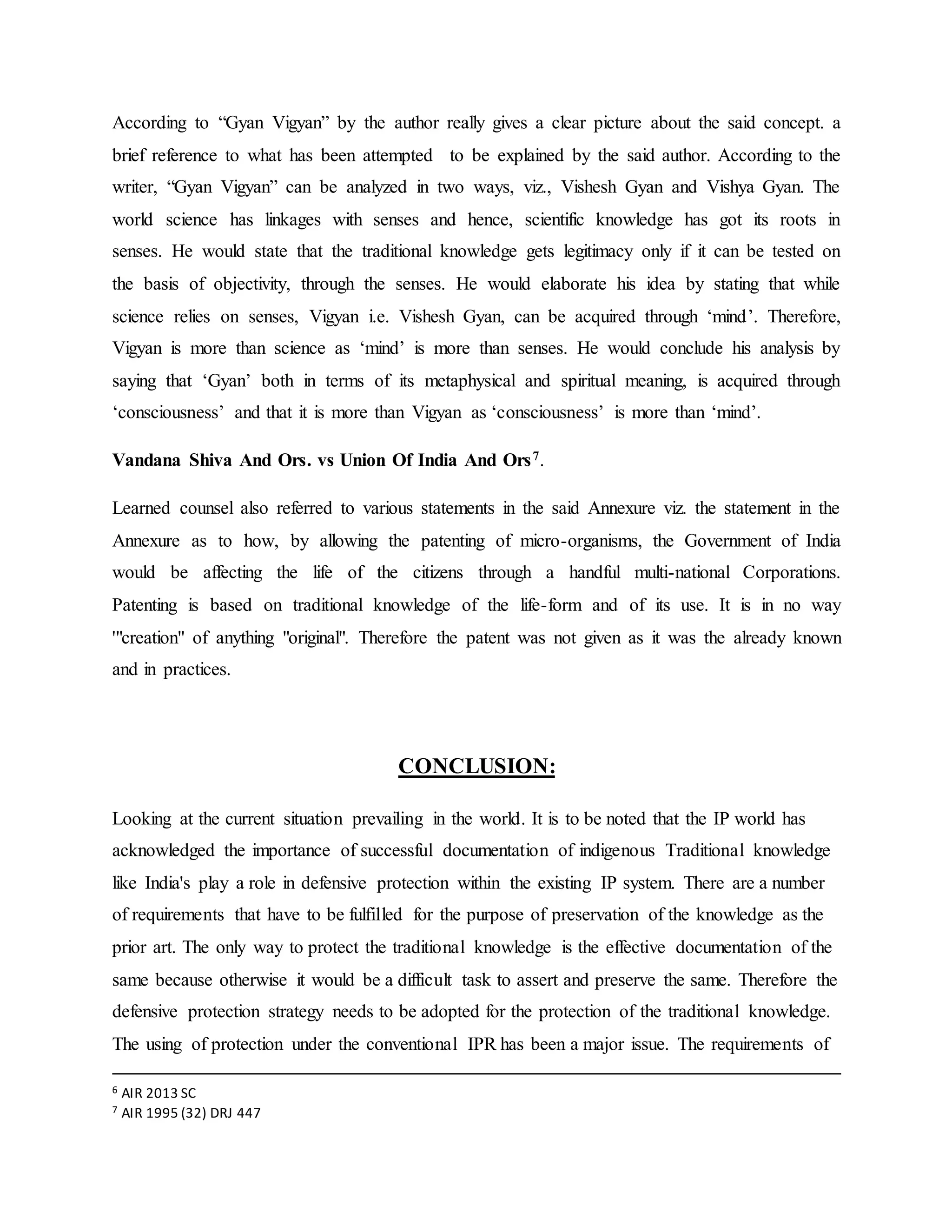 Turmeric Patent Case | DOCX