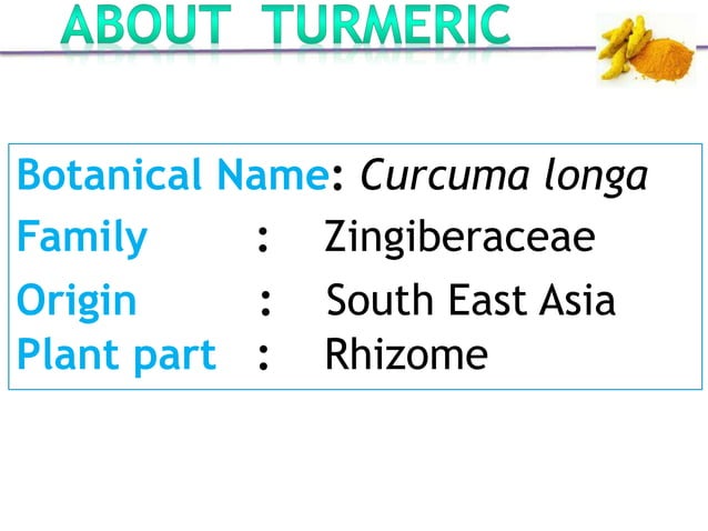 Scientific cultivation of Turmeric | PPTX