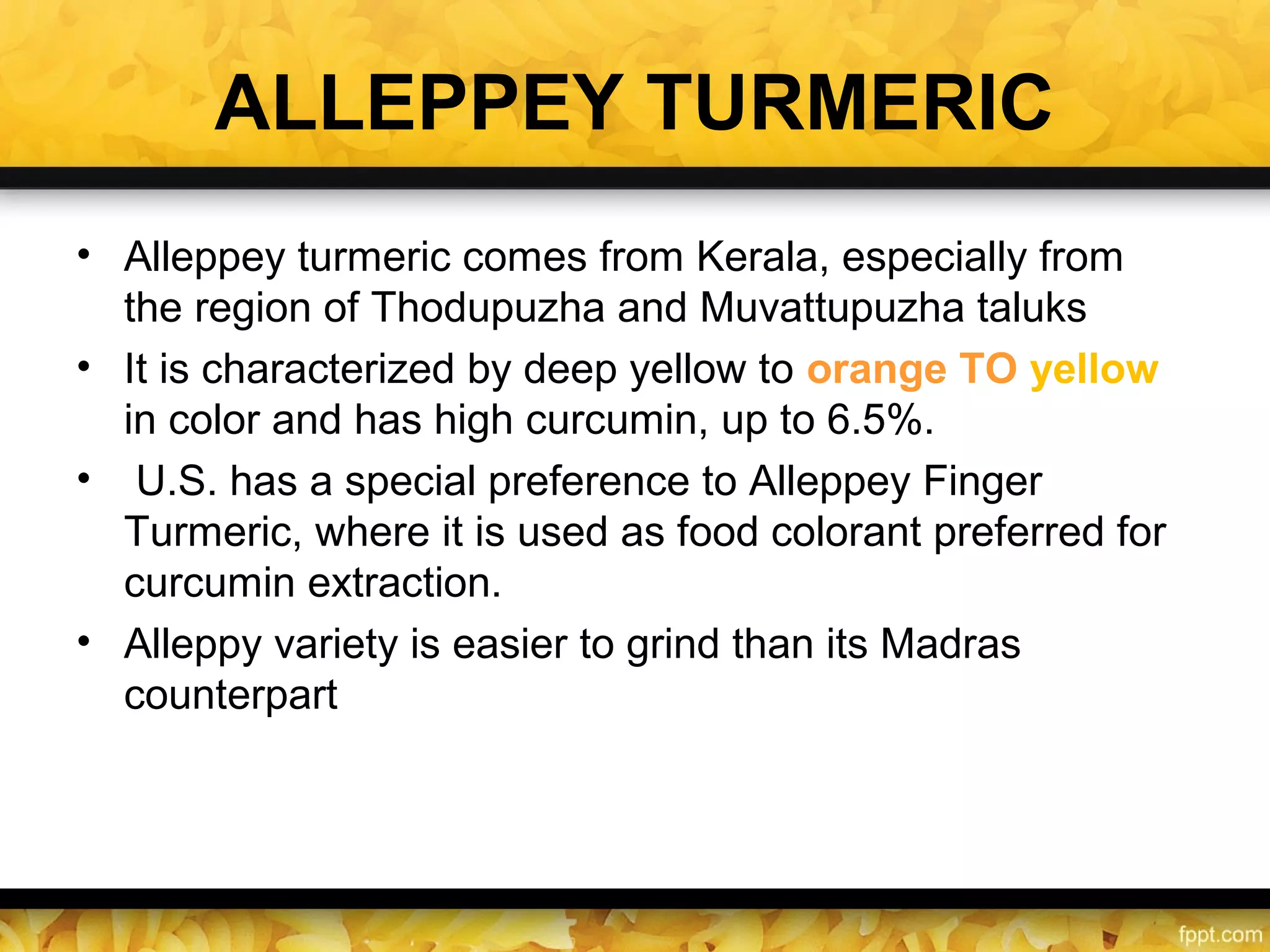 TURMERIC PROCESSING | PPT