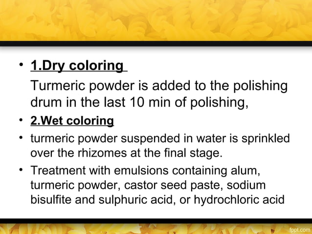 TURMERIC PROCESSING | PPT | Gardening | Home & Garden