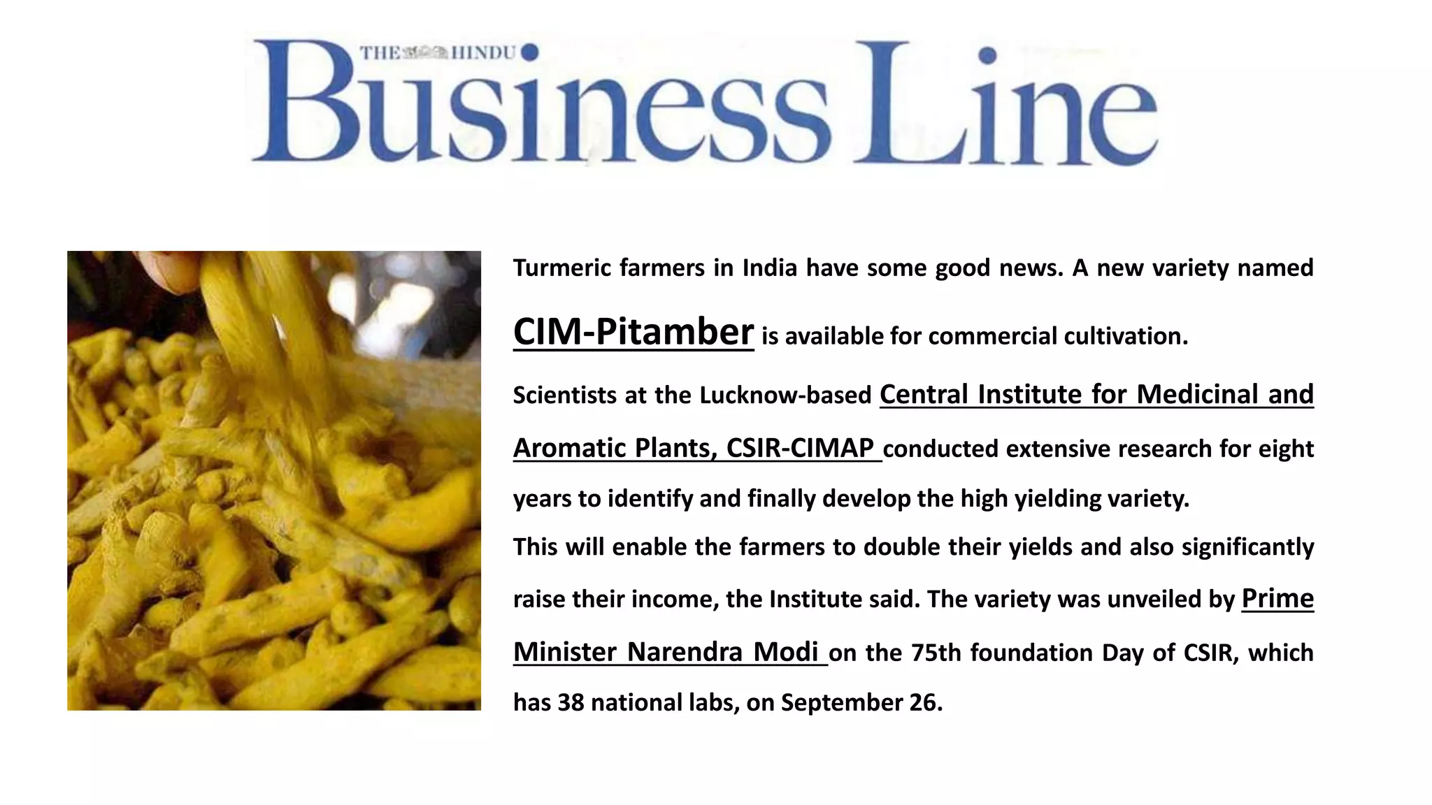 Turmeric cultivation | PPTX