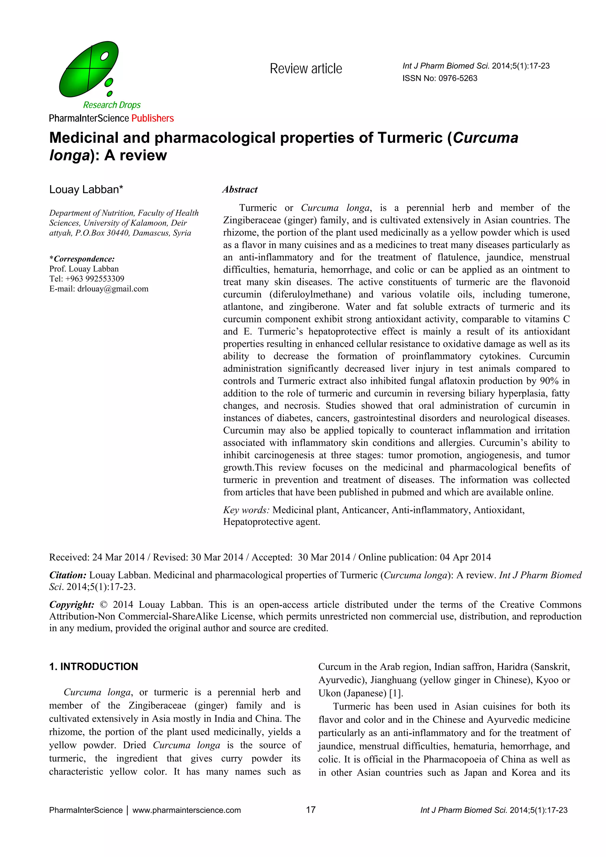 Turmeric paper | PDF