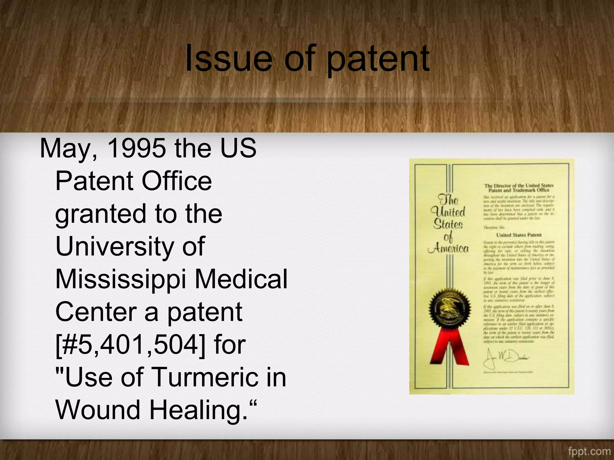 Turmeric patent case | PPTX