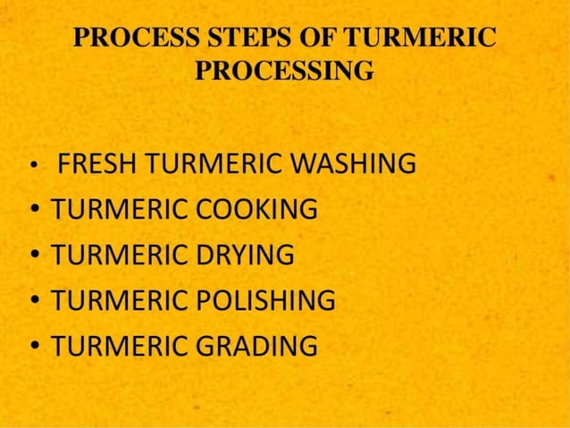 Turmeric Processing | PPTX
