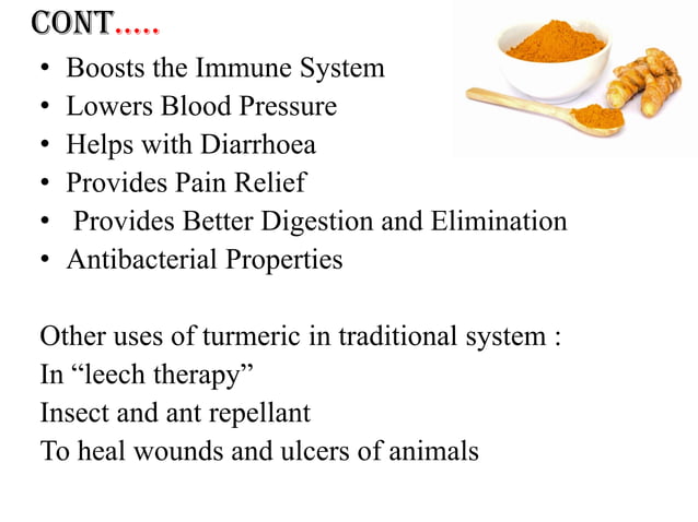Turmeric processing and importance in bakery products | PPT