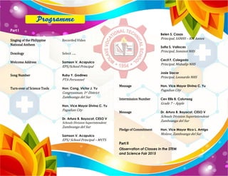 MVTS Science Fair Turn-Over Ceremony 2015 | PDF