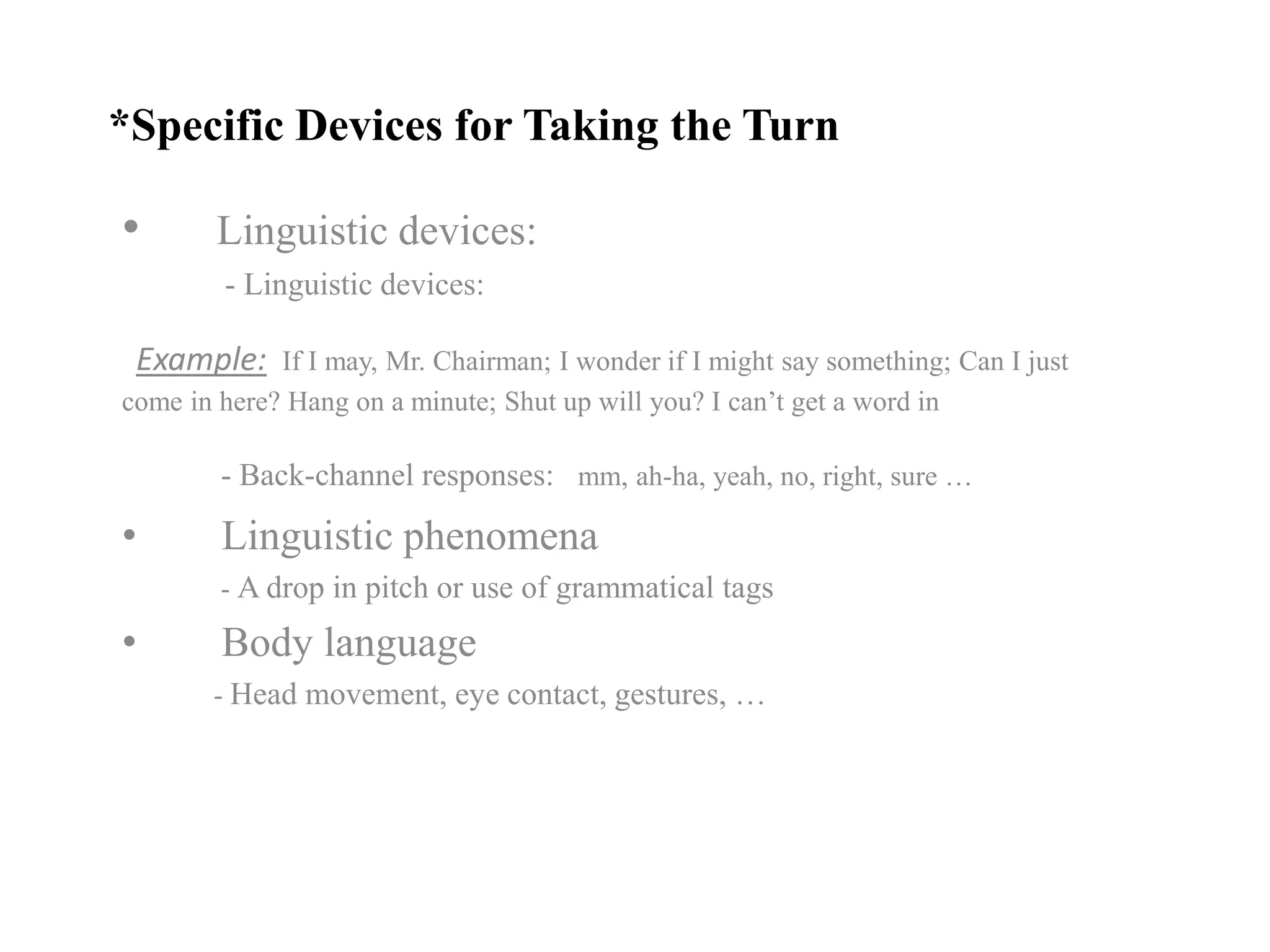 Turn taking in conversations ppt | PPTX