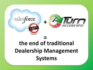 Turn Accelerator | CRM | DMS| the end of Dealership Management Systems | PPTX