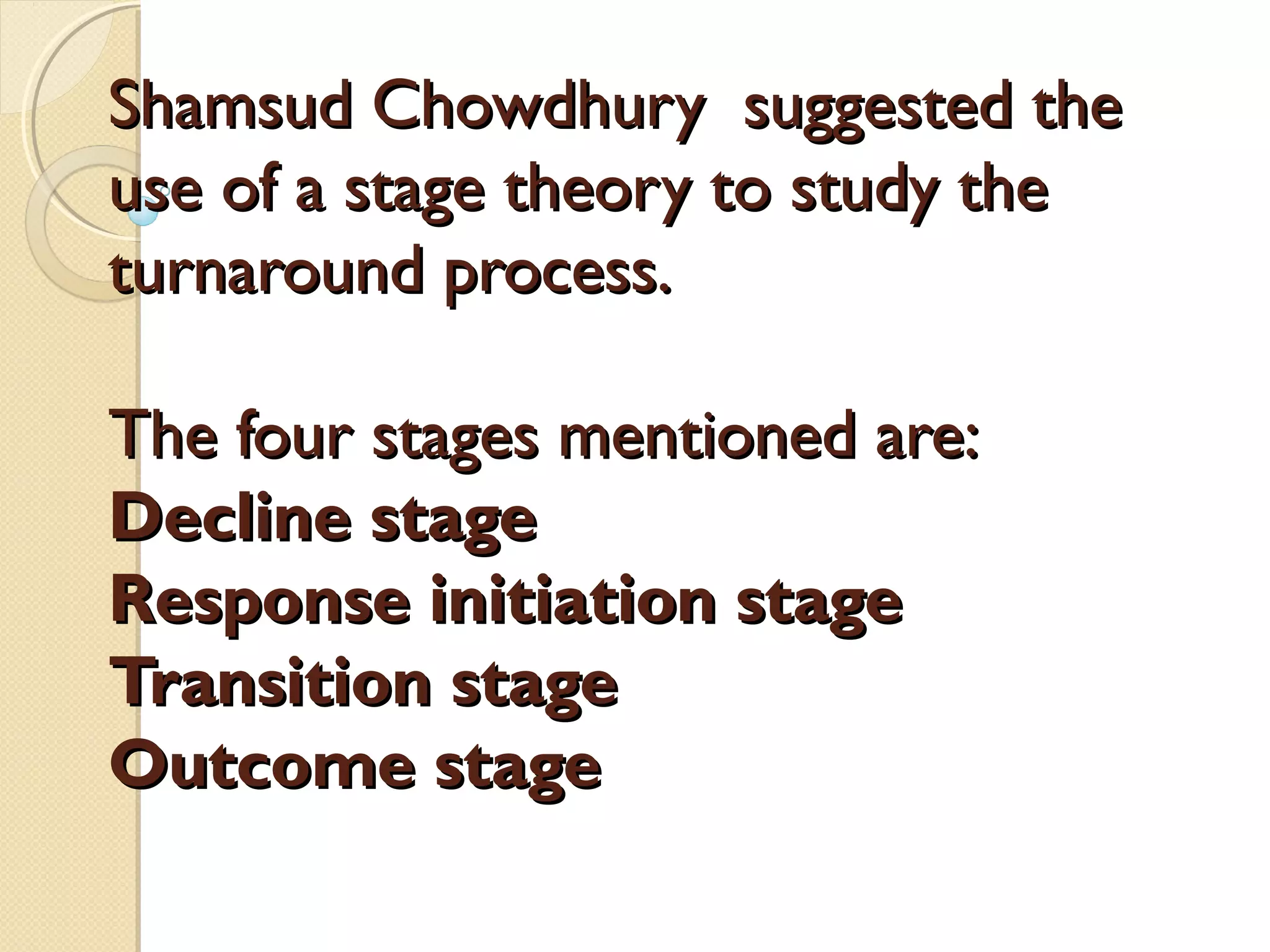 Turnaround management | PPT