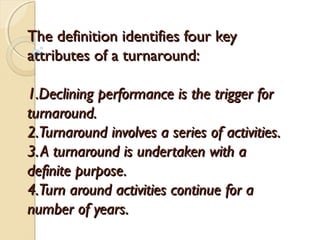 Turnaround management | PPT