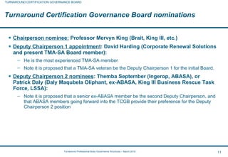 Turnaround Professional Body Governance Structures | PPT