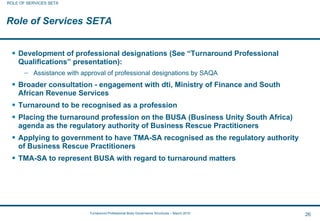 Turnaround Professional Body Governance Structures | PPT