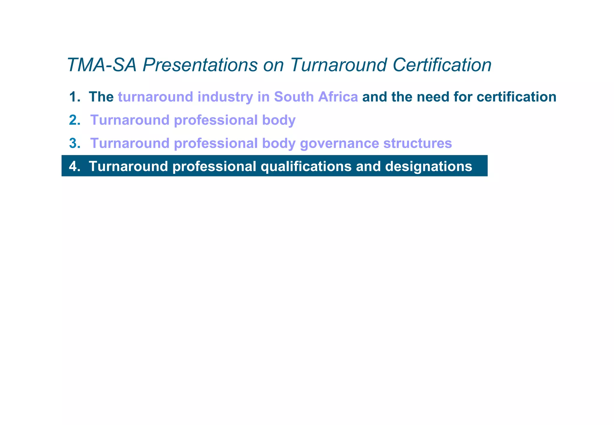 Turnaround Professional Qualifications | PPS | Resume Writing and Advice | Job Search