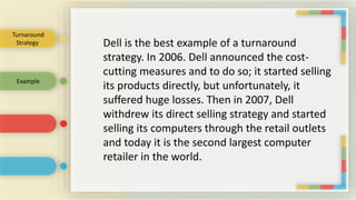 Turn around strategy, GE 9 cell planning and BCG matrics | PPTX