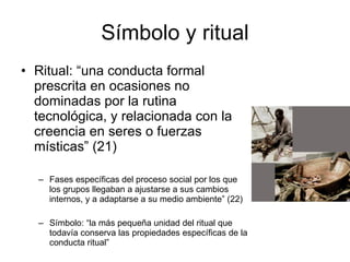 Victor Turner y los simbolos ndembu | PPT