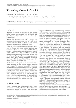 Turner in fetal life lindsay | PDF