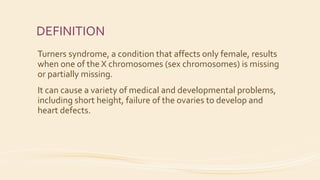 Turners syndrome | PPTX