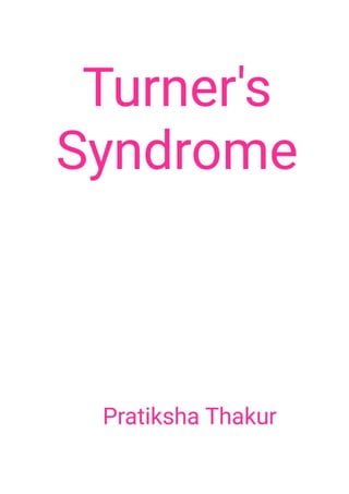 Turner's Syndrome | PDF