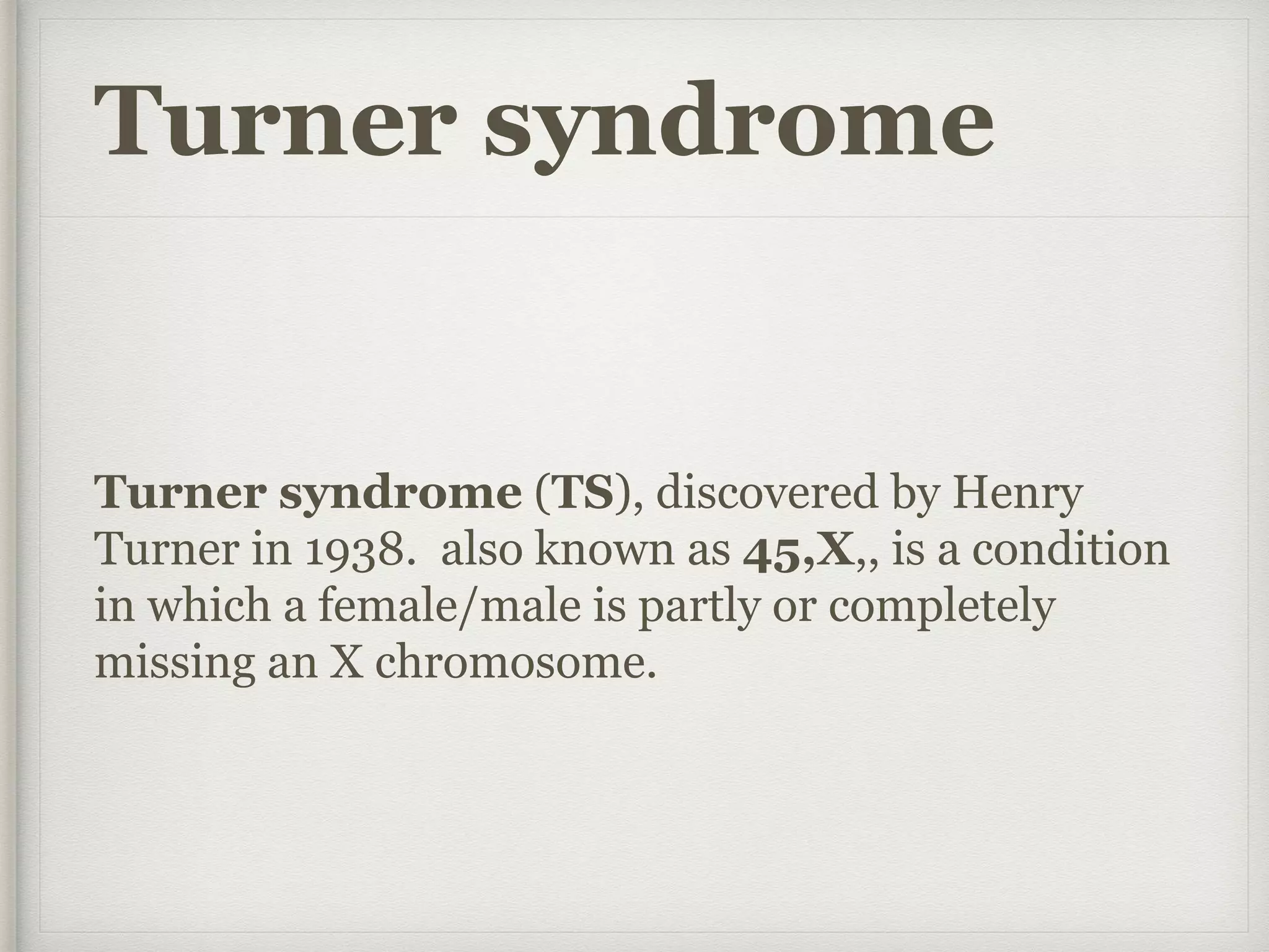 Turner syndrome | PPTX