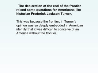 Turner thesis westward expansion | PPT
