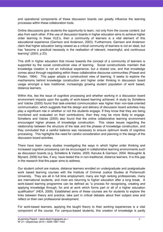 Turning up critical thinking in discussion boards | PDF