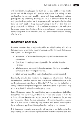 Turning Learning into Action: A Proven Methodology for Effective Transfer of Learning | PDF
