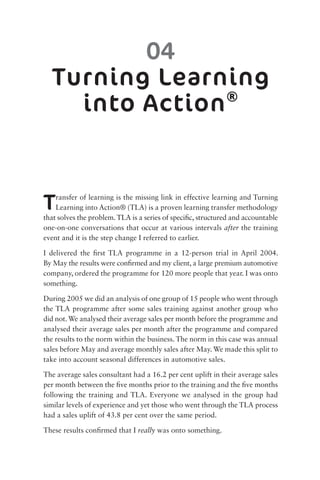Turning Learning into Action: A Proven Methodology for Effective Transfer of Learning | PDF