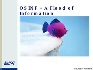 Deriving Intelligence from Open Source Information | PPT